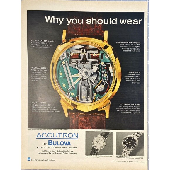 Bulova | Art | Bulova Accutron Worlds Only Electronic Wrist Timepiece ...